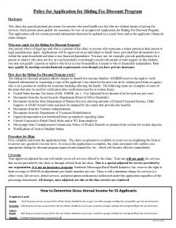 Online Sliding Scale Application – Southeast MS Rural Health